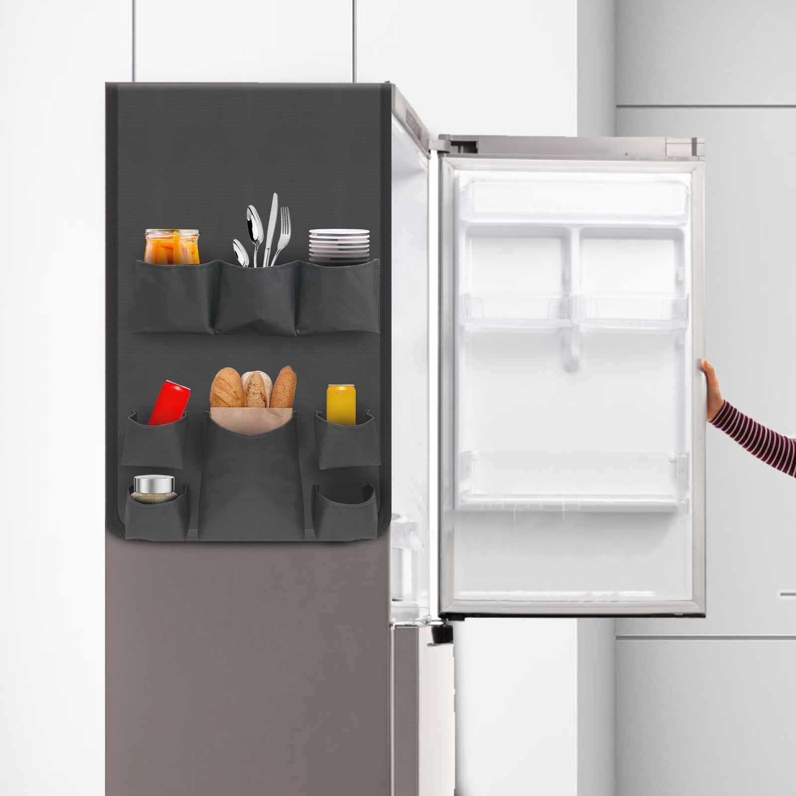 AEVXKHI Over the Fridge Organizer, Oxford Fabric Fridge Hanging ...