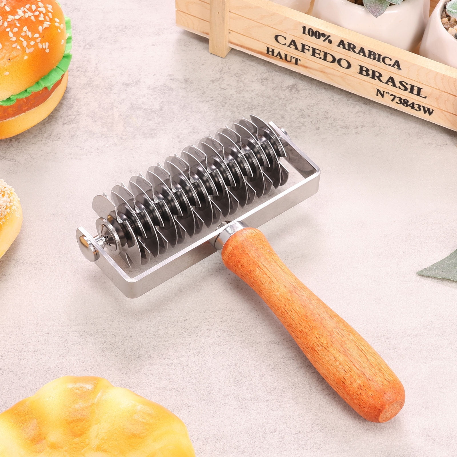 AEVXKHI Pastry Lattice Roller Cutter, Sturdy Stainless Steel Dough ...