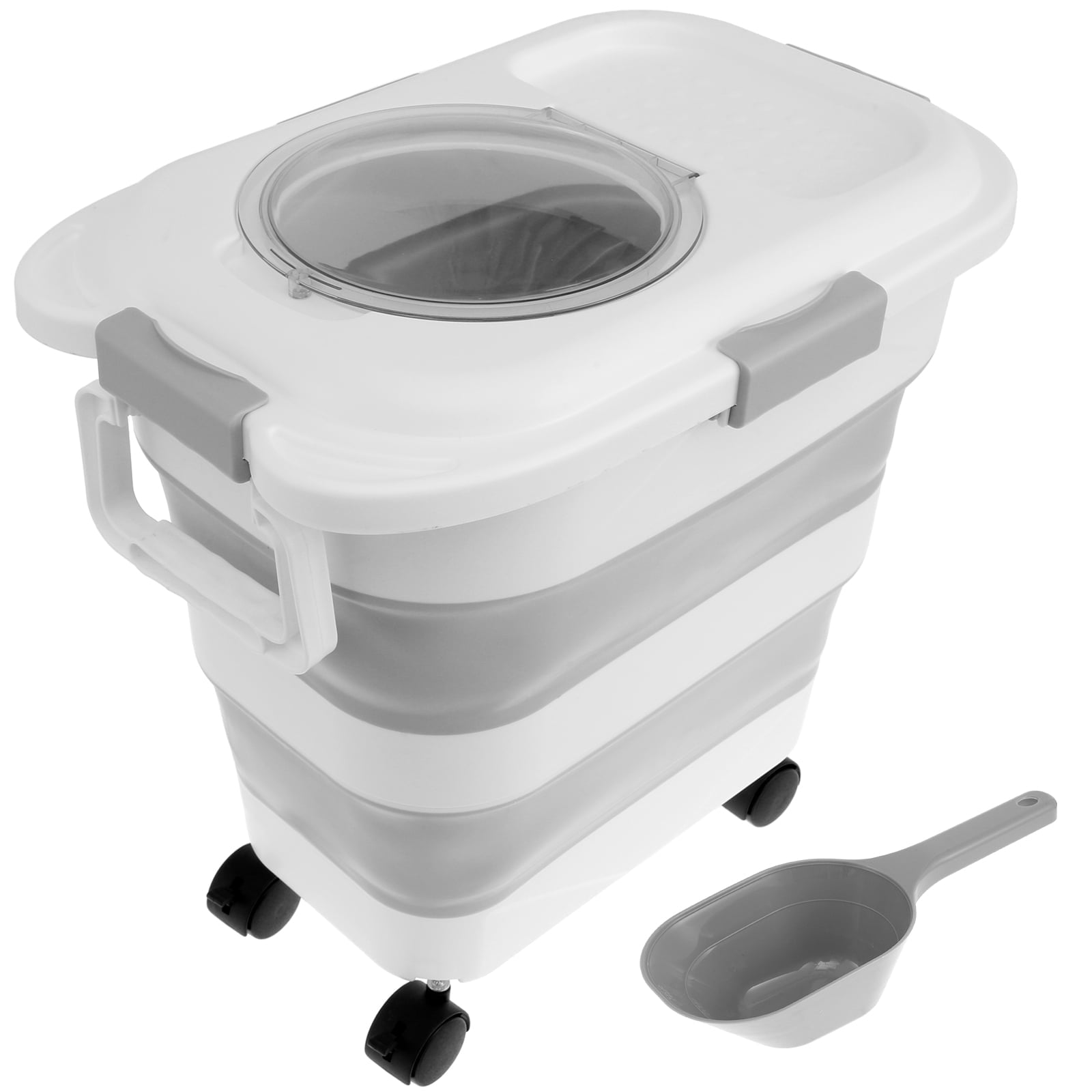 AEVXKHI Plastic Dog Food Storage Container, Handle Design Large ...