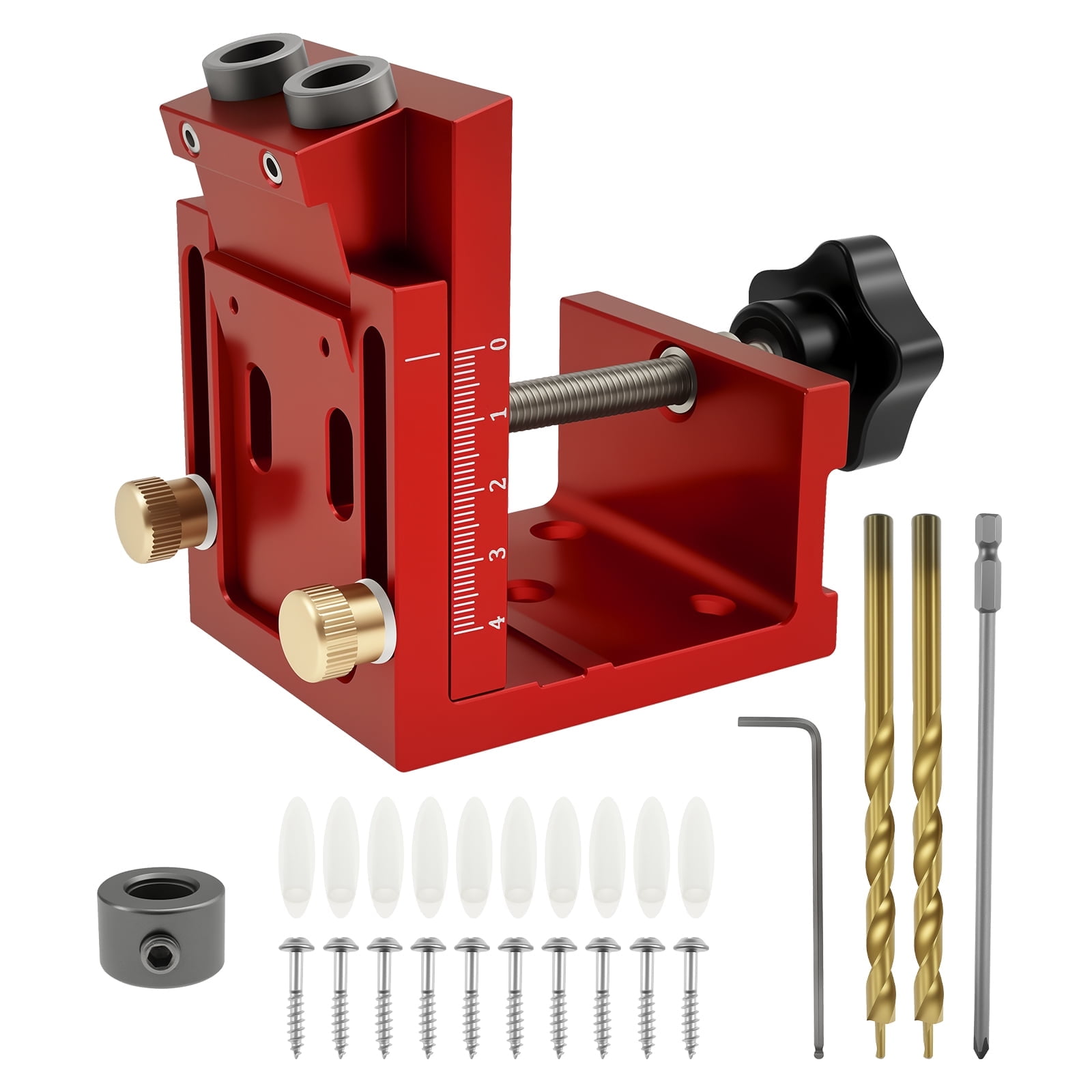 AEVXKHI Pocket Hole Jig Tool Kit, Adjustable Woodworking 45° Angled ...