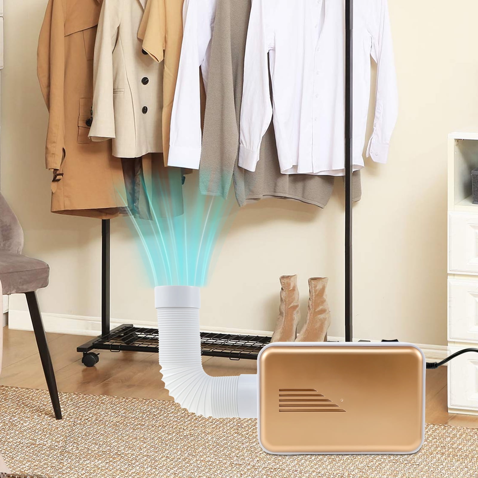 AEVXKHI Portable Clothes Dryer, 600W Efficient Clothes Dryer, Folding ...