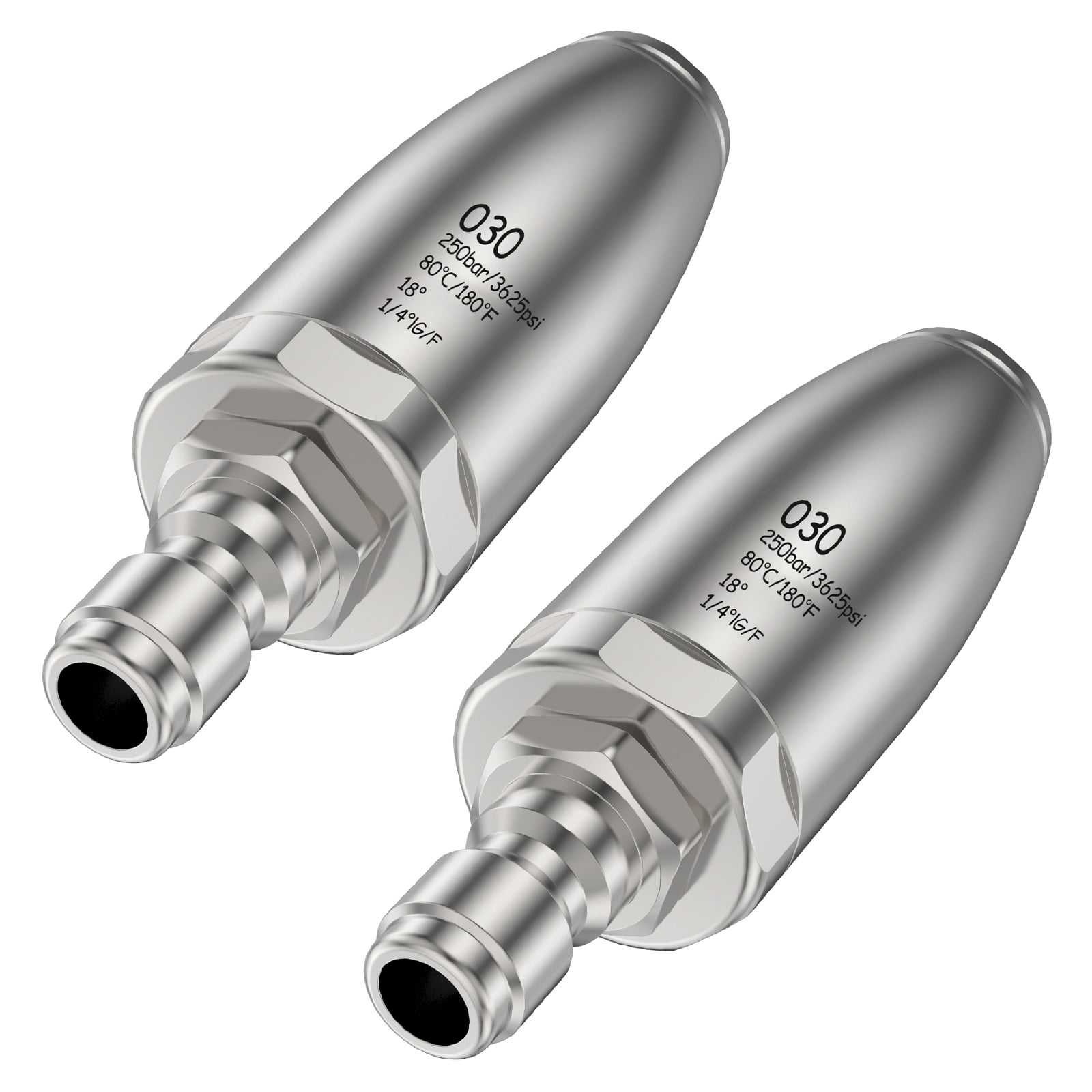 AEVXKHI Pressure Washer Nozzle, Stainless Steel Rotating Jet Nozzle ...