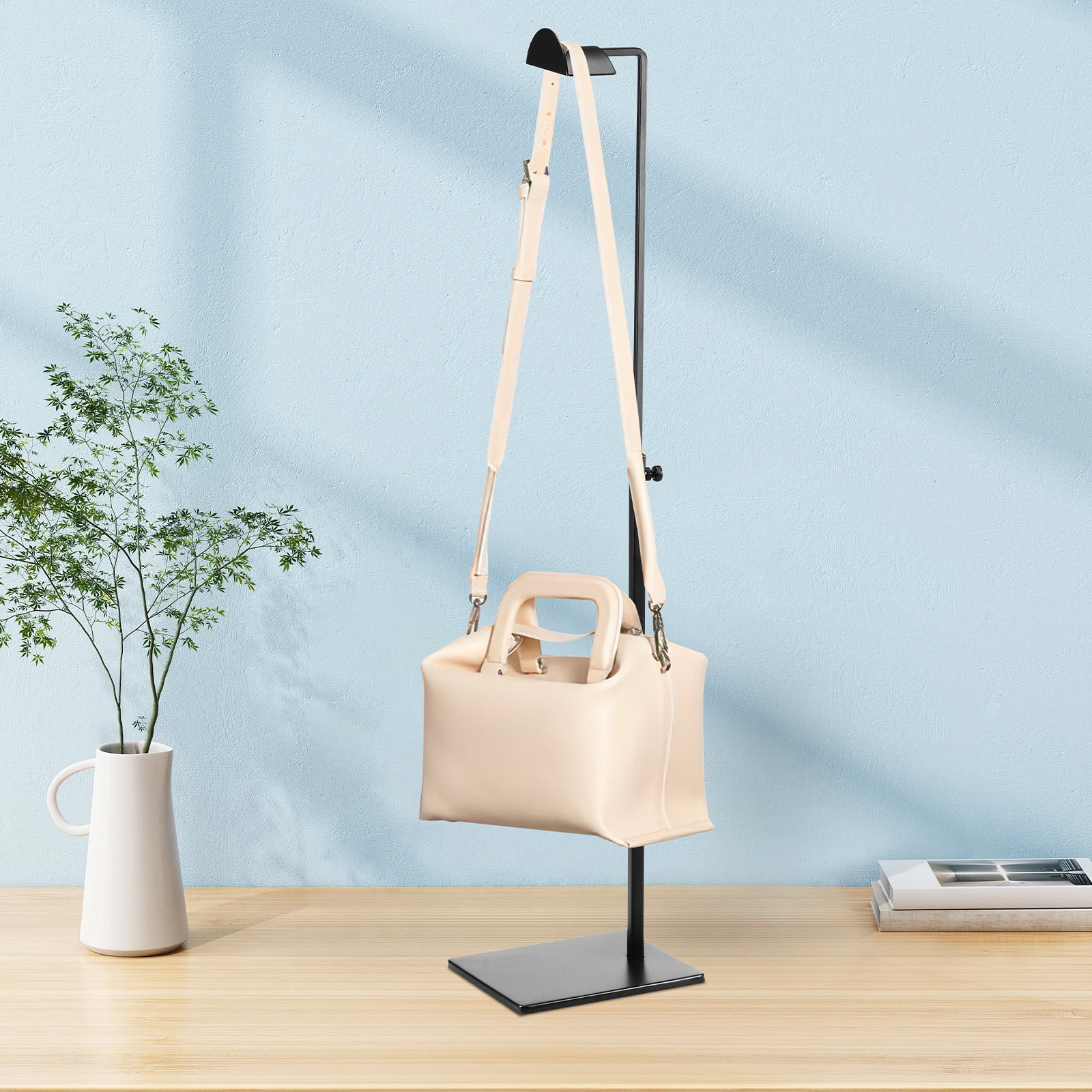 AEVXKHI Purse Display Stand Metal Bag Display Rack, Adjustable Height ...