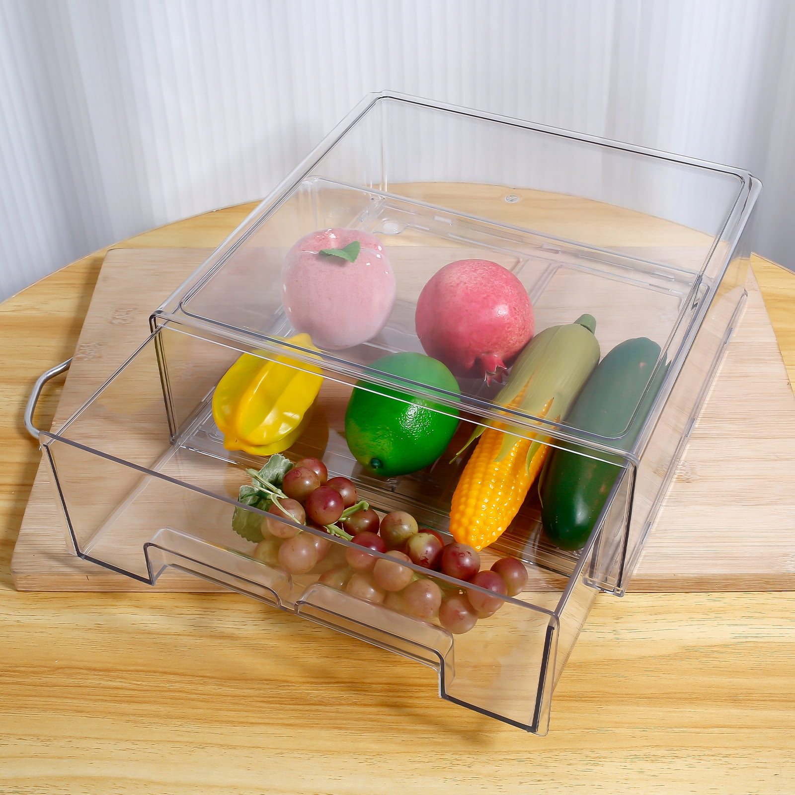 AEVXKHI Refrigerator Drawers, Stackable Fridge Organizer Bins, Pull Out ...