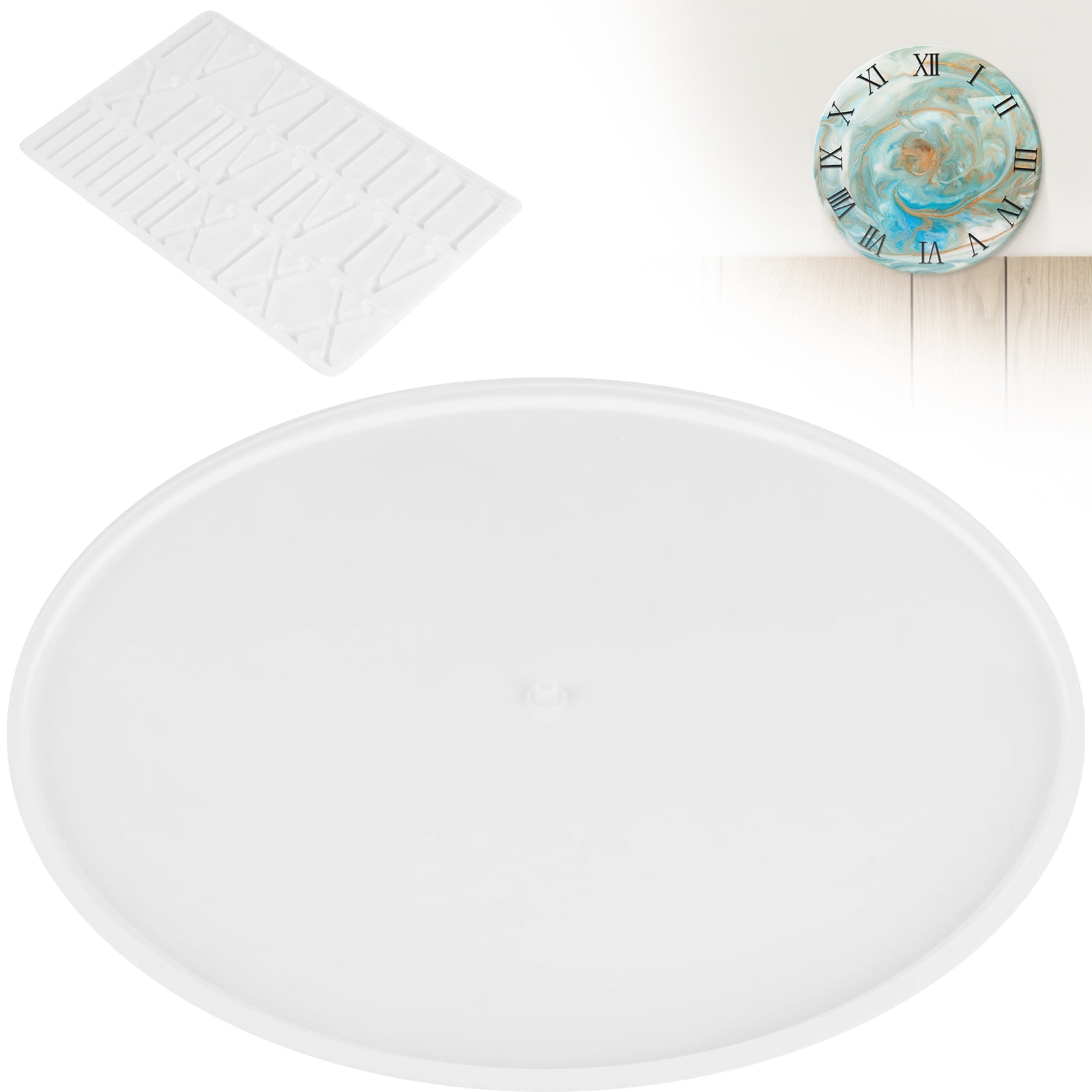 AEVXKHI Resin Clock Mold with Arabic/Roman Numeral Mold 14.6inch ...