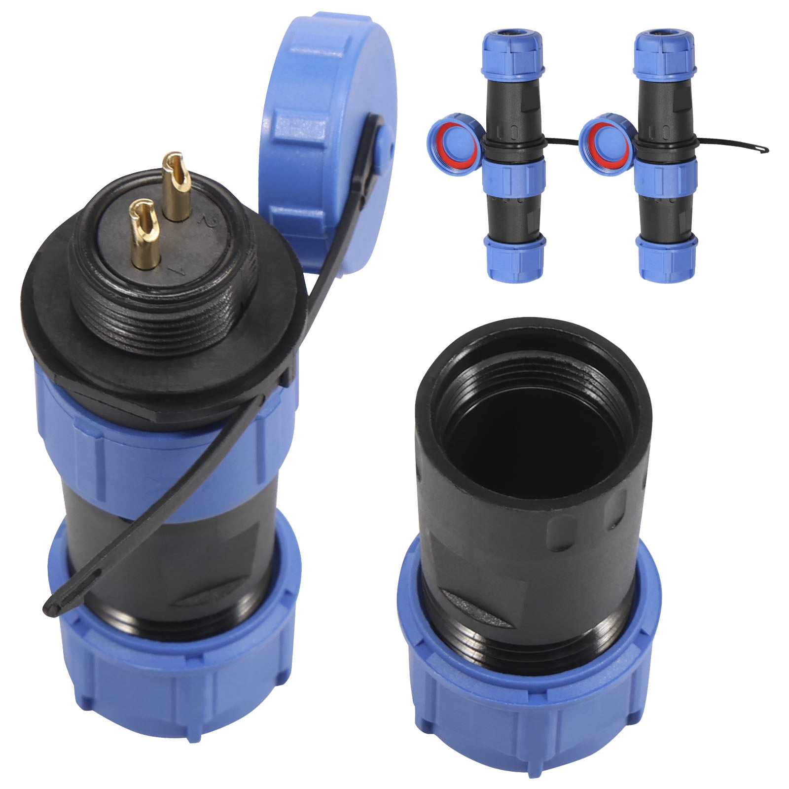 AEVXKHI SP17 Outdoor Male and Female Plug Socket, Waterproof Plastic ...