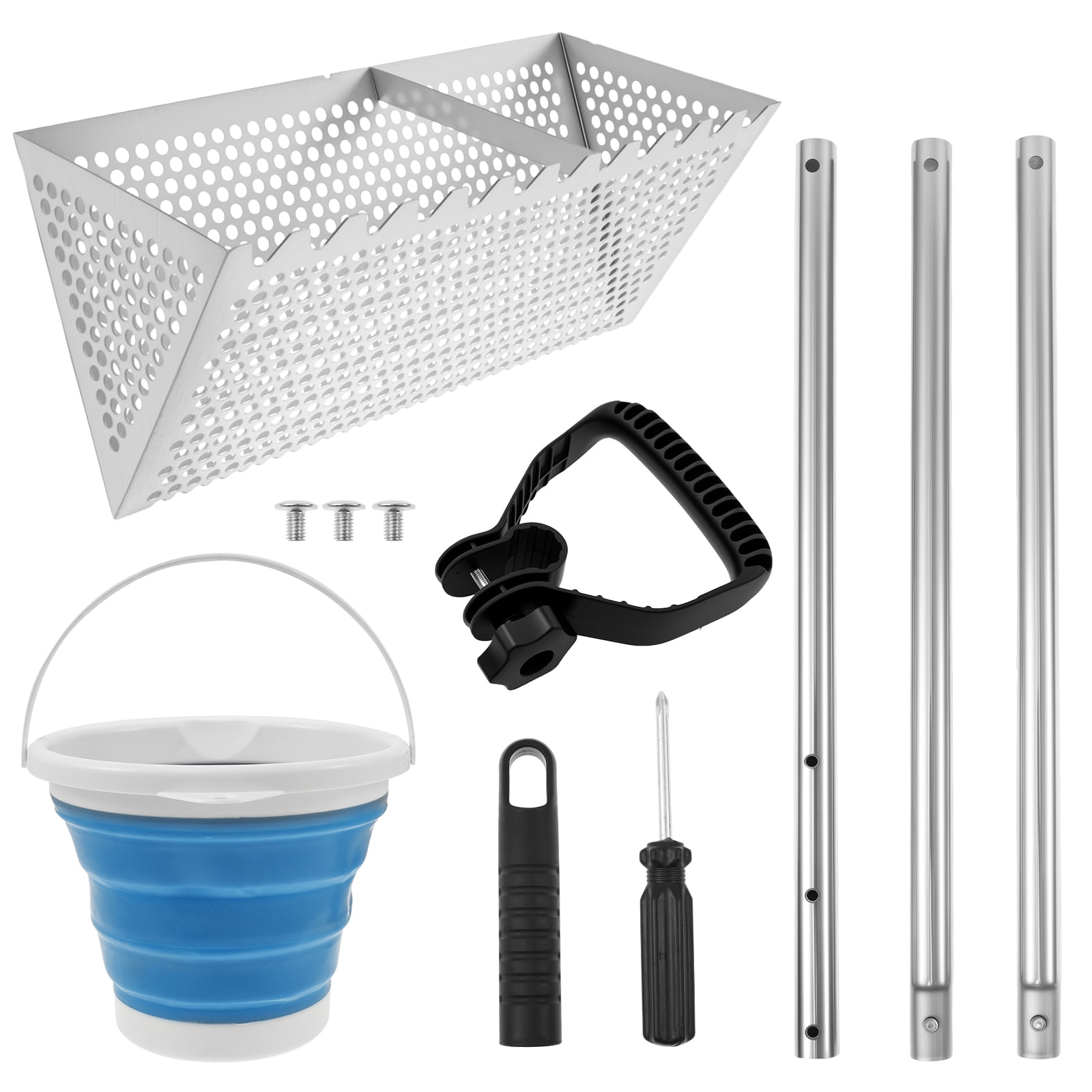 AEVXKHI Sand Fleas Rake, Stainless Steel Sand Sifter, Collapsible Shark ...