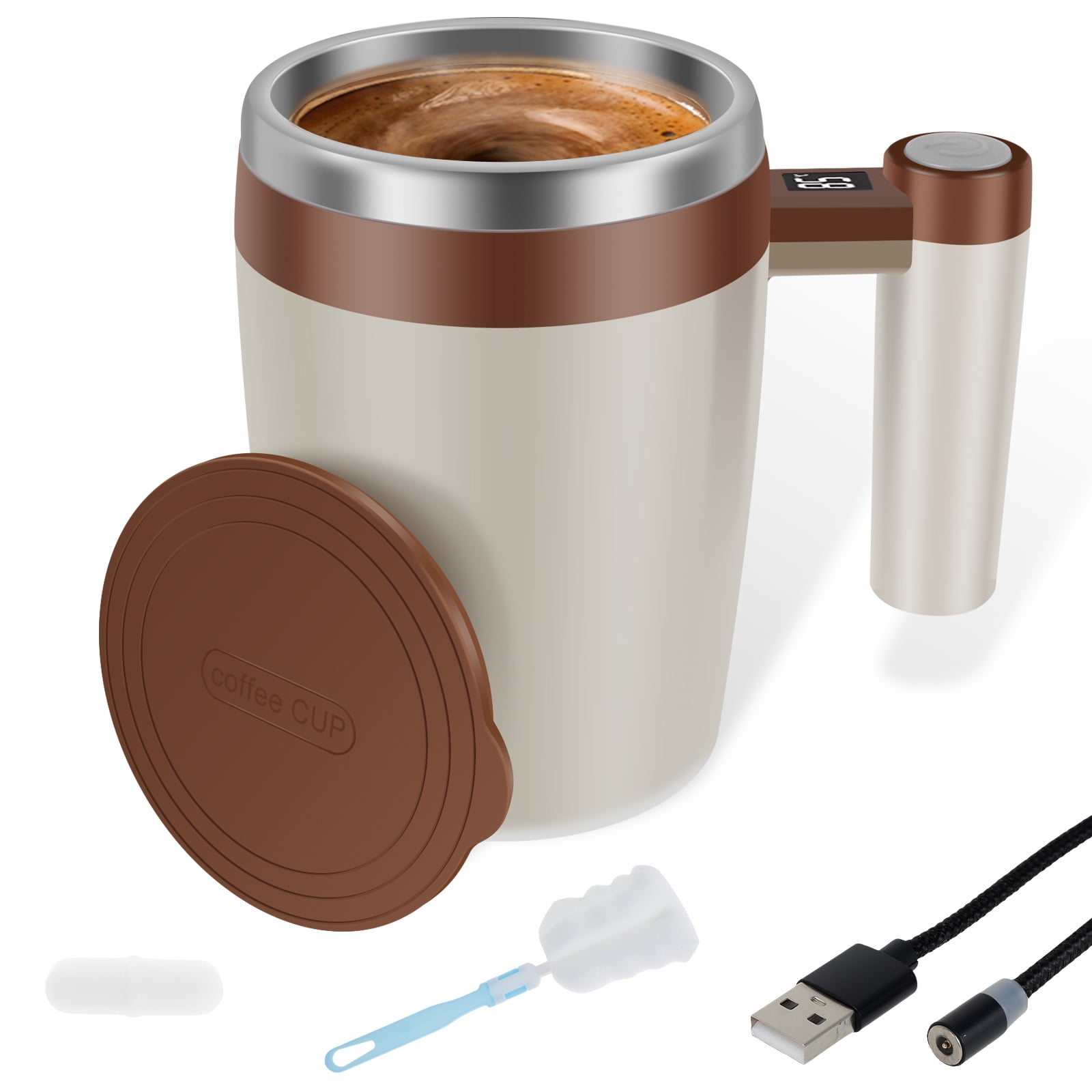 AEVXKHI Self Stirring Coffee Mug, Stainless Steel Mixing Coffee Cup ...