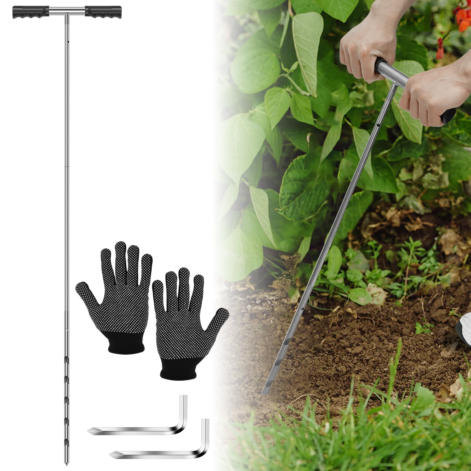 AEVXKHI Soil Sample Probe, Stainless Steel Ground Probe Rod, 10.2 inch ...