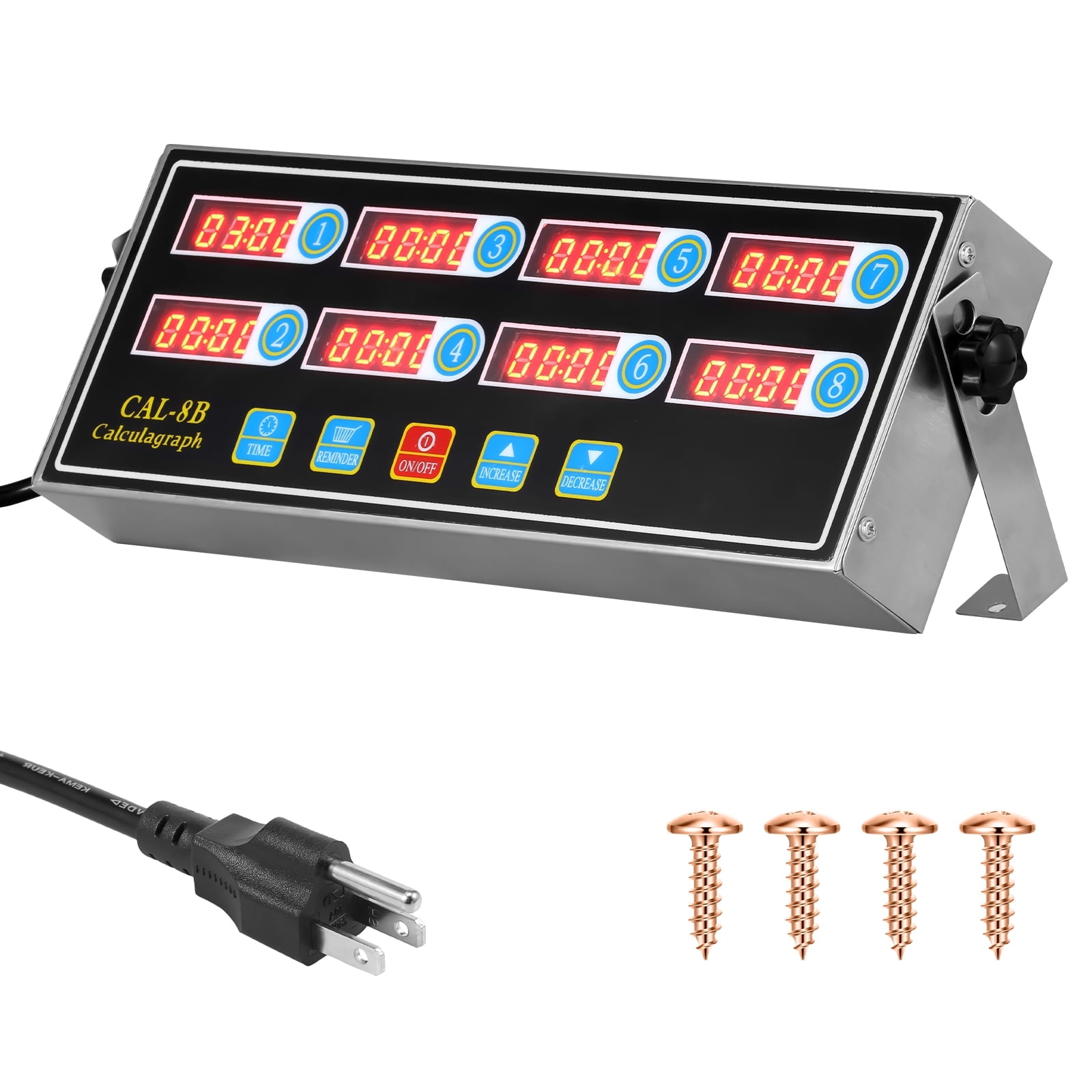 AEVXKHI Stainless Steel 8 Channel Kitchen Timer with Loudspeaker ...