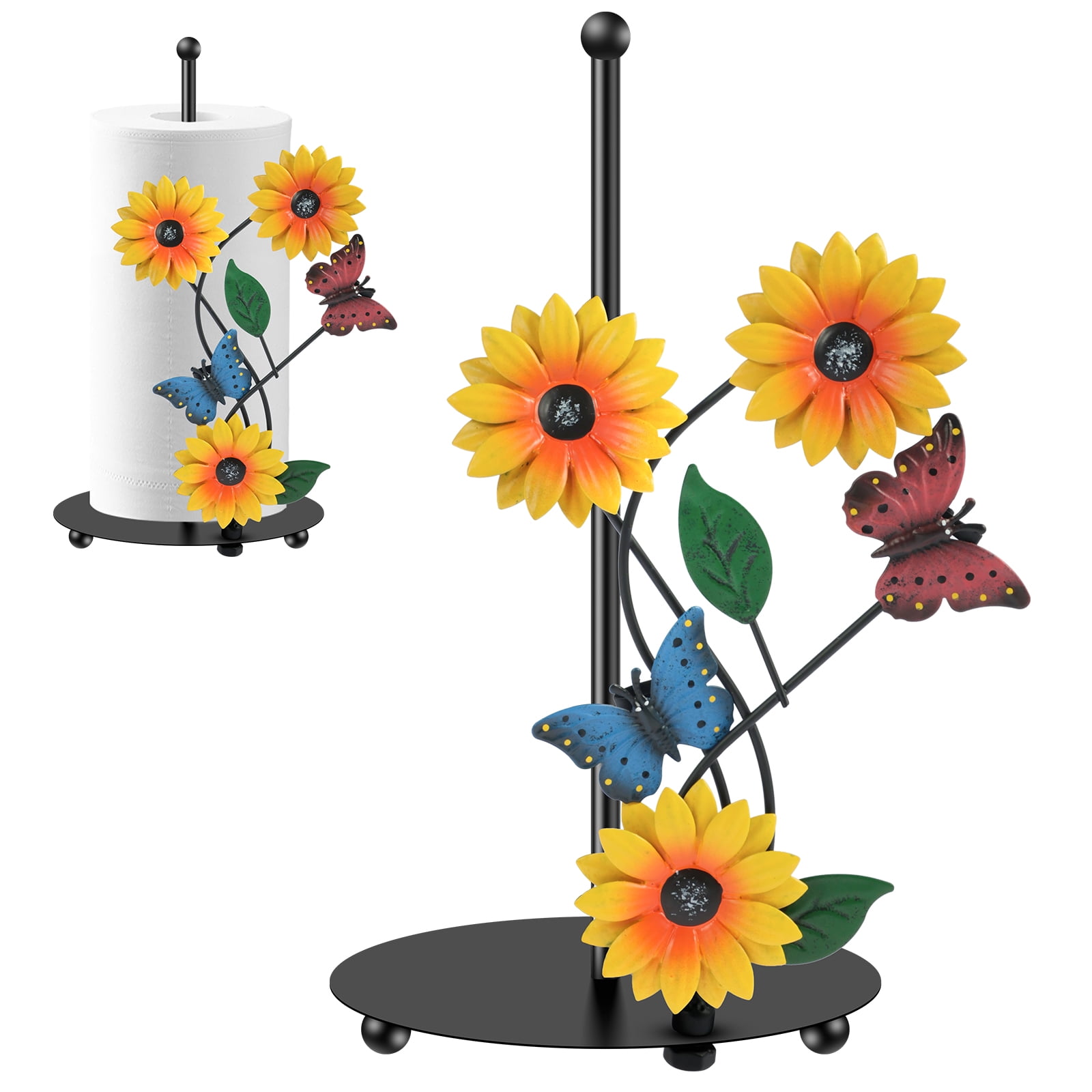 AEVXKHI Sunflower Butterfly Paper Towel Holder, Sunflower Kitchen Decor ...