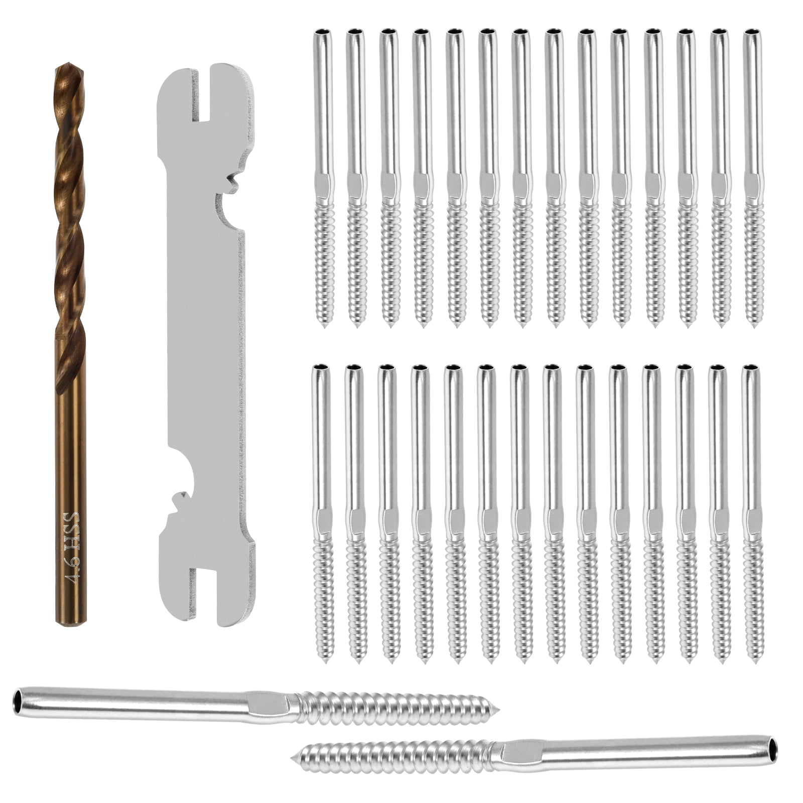 AEVXKHI Swage Lag Screw Set, Solid Left and Right Handed Thread, Stable ...