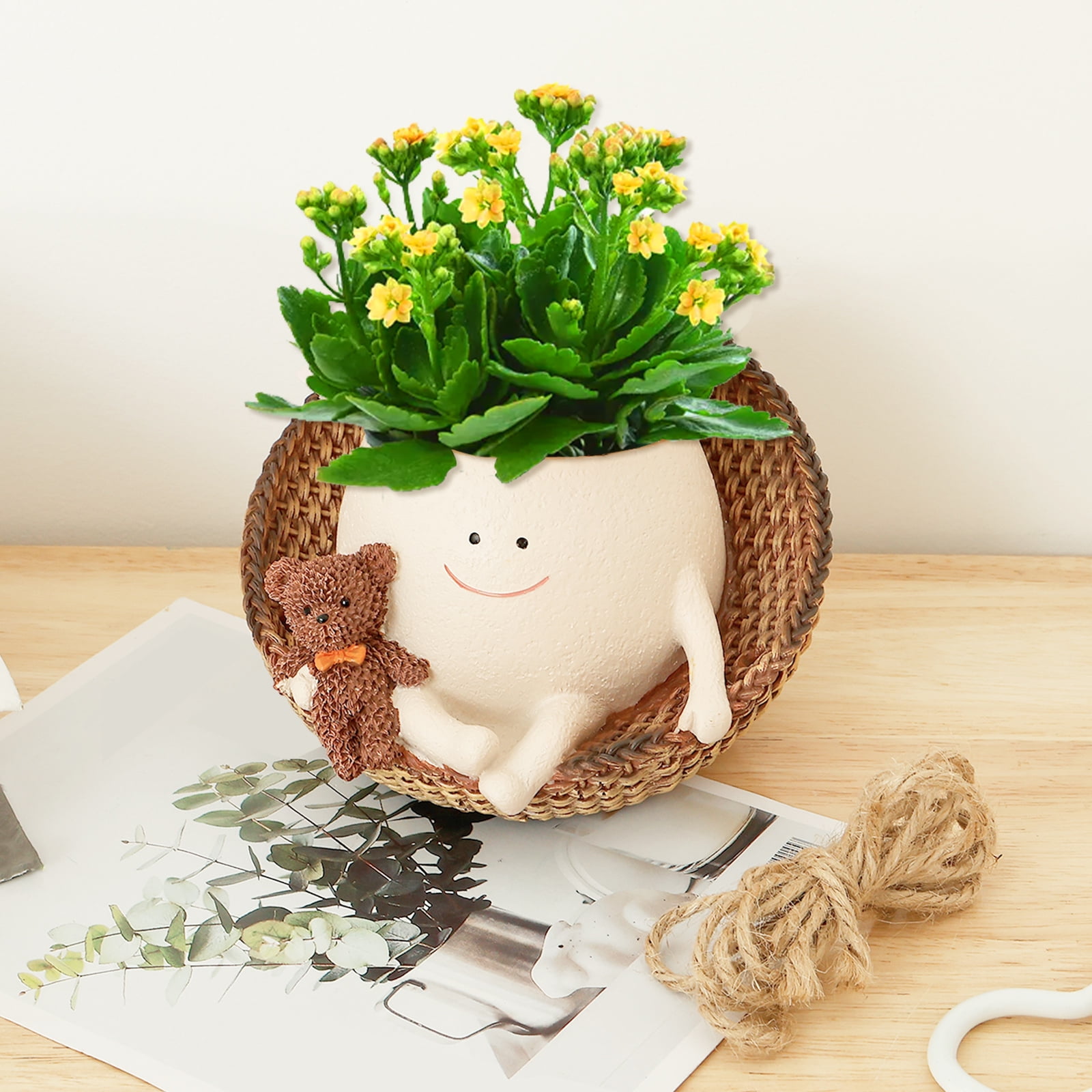 AEVXKHI Swing Face Pot, Decorative Face Hanging Pots, Cute Swinging Pot ...