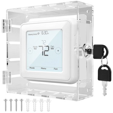 Honeywell Small Thermostat Guard CG510A1019 with AC Cover, Round Lock ...