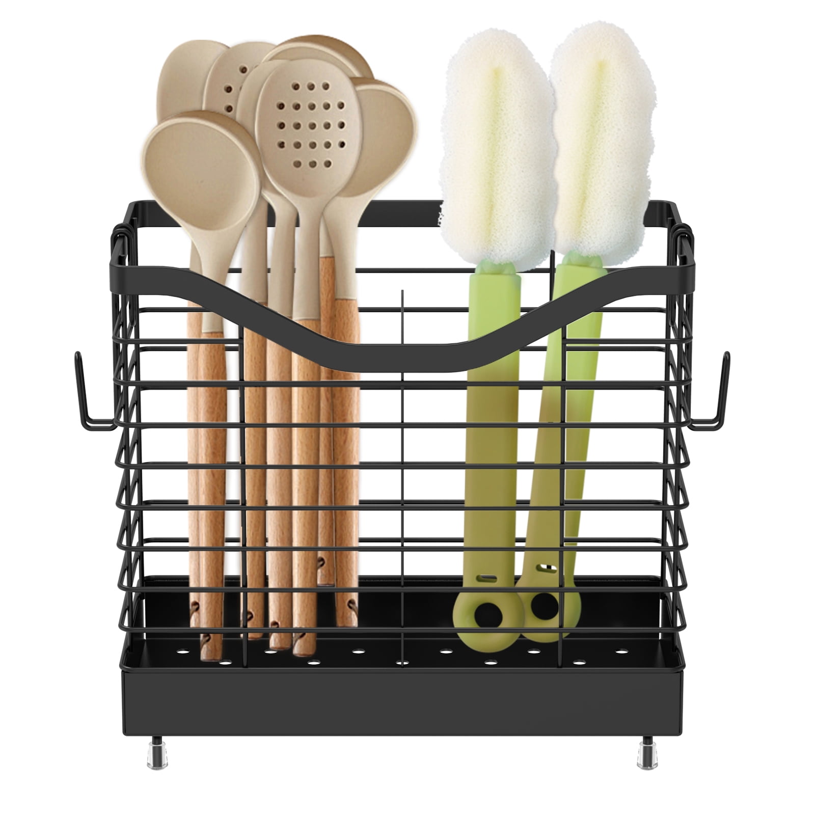 AEVXKHI Utensil Holder, Metal Counter Utensil Holder, Large Capacity ...
