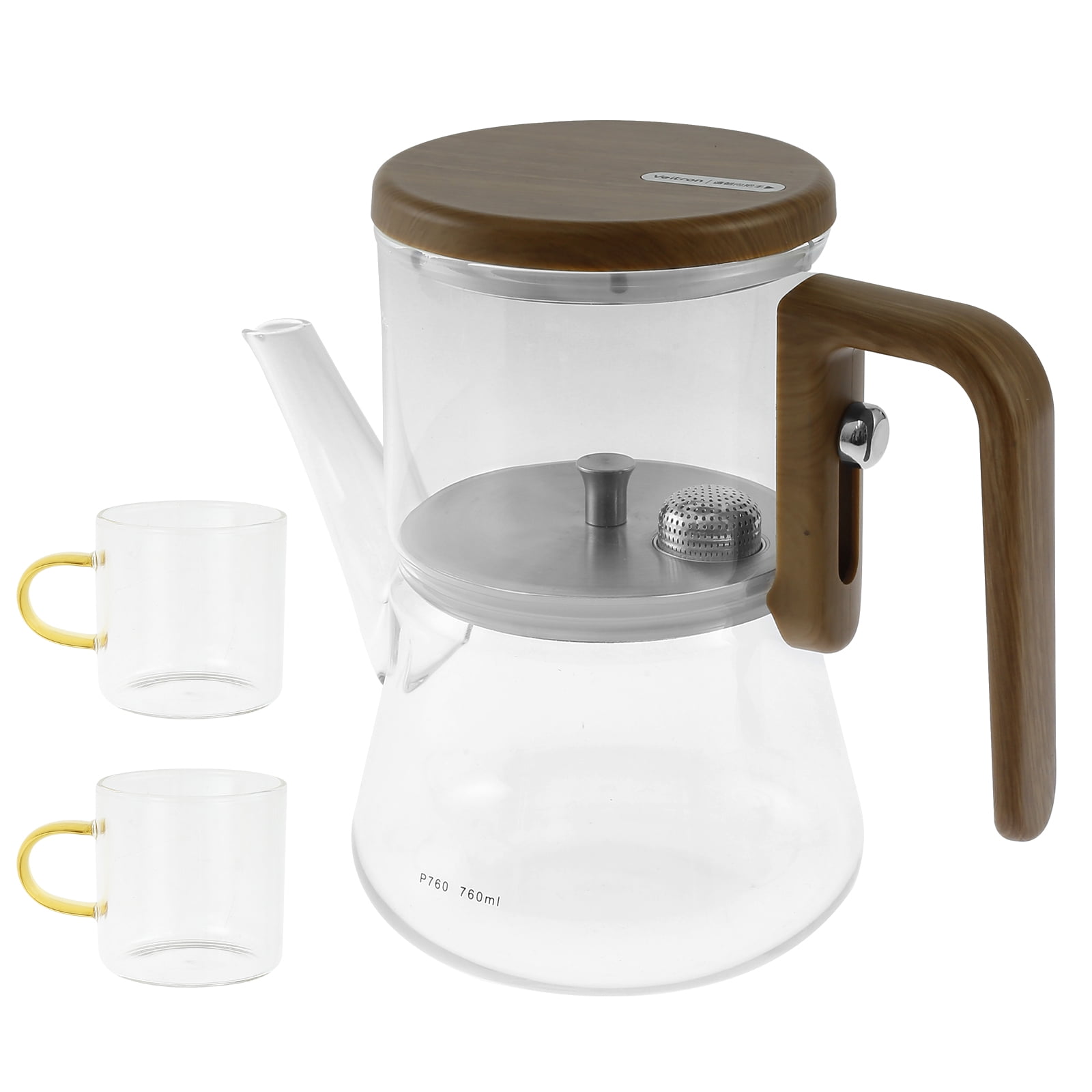AEVXKHI Water Separation Glass Teapot, High Borosilicate Glass Teapot ...