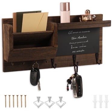InterDesign Axis Mail Holder and Key Rack â€“ Wall Mounted Letter ...