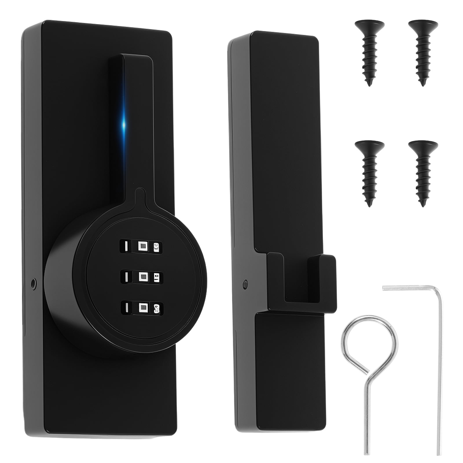 AEVXKHI Zinc Alloy Barn Door Latch Lock, 3 Digit Password Cabinet Door ...