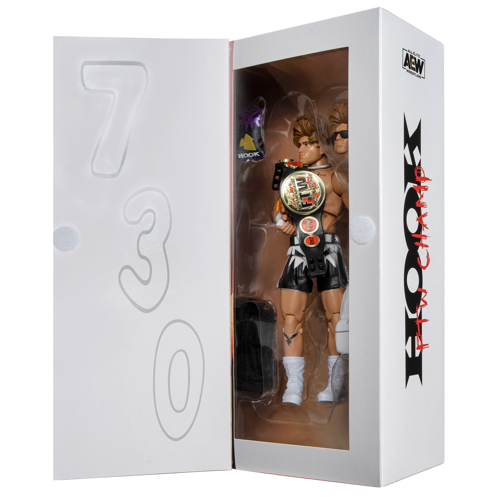 Jazwares AEW Ringside Exclusive - Hook (FTW Champion) Toy Wrestling ...