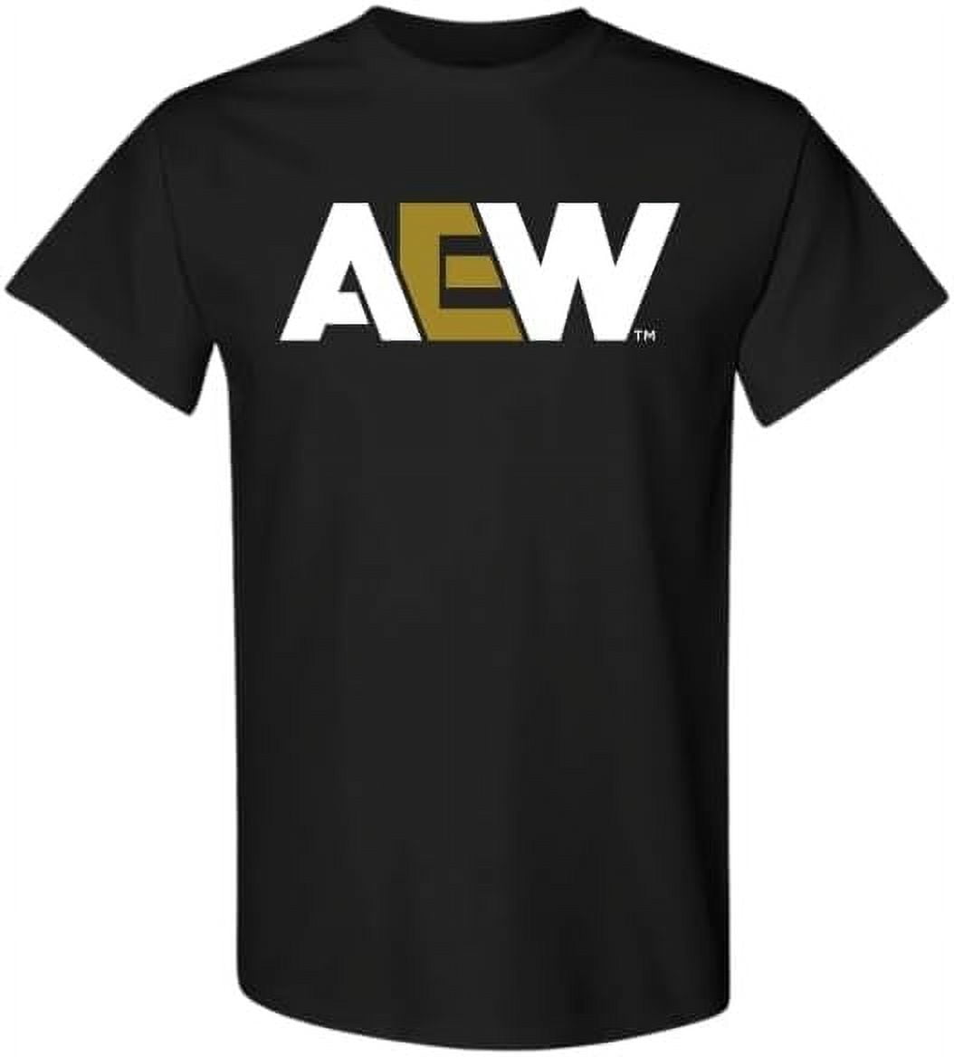 AEW Logo T-Shirt (White & Gold) (4XL) - Walmart.com