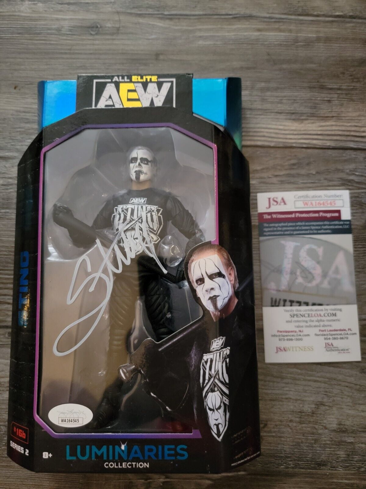 AEW Luminaries Sting Figure signature signature signature Jsa Variation 16b - Walmart.com