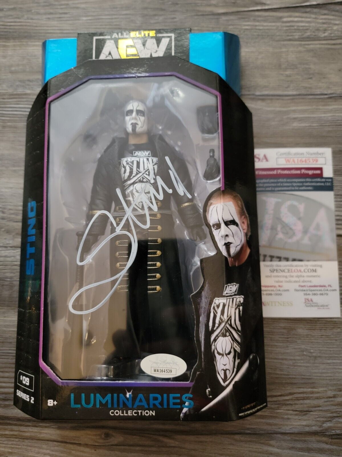 AEW Luminaries Sting Figure signature signature signature Jsa - Walmart.com
