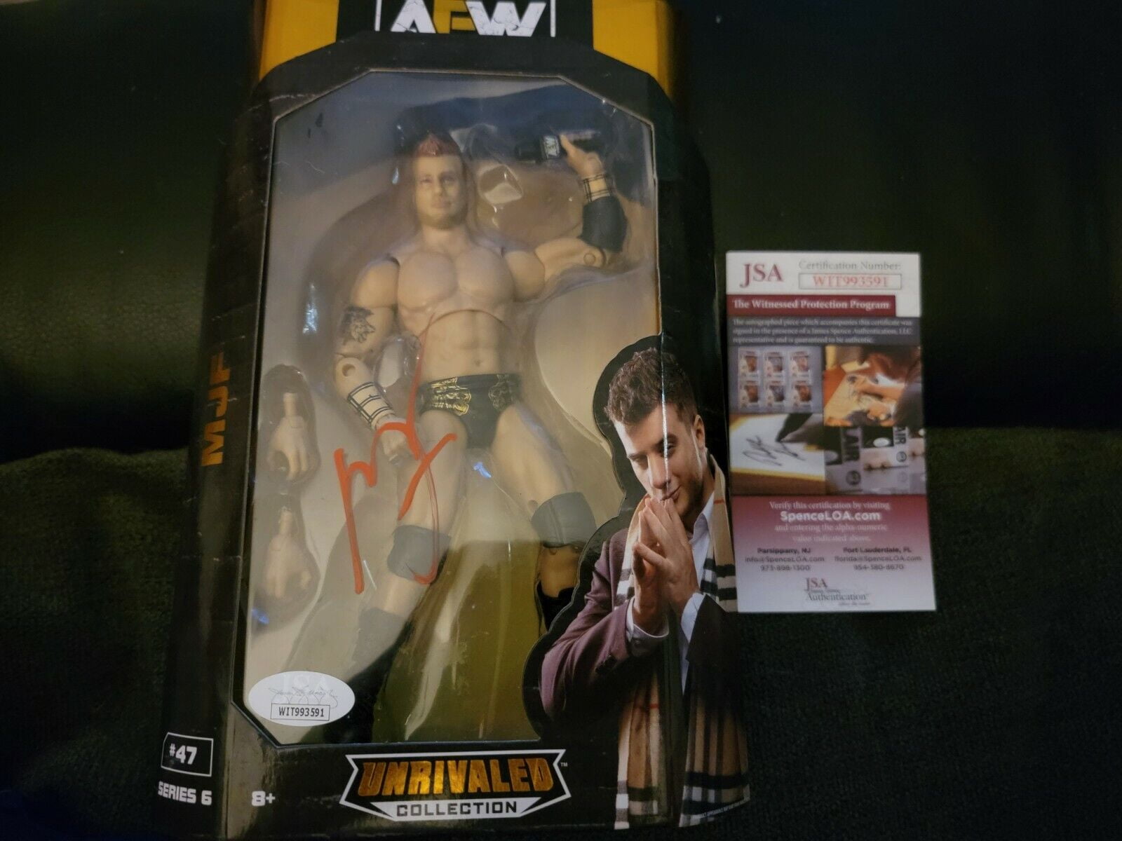 AEW UNRIVALED SERIES 6 figure MJF signature signature Maxwell Jacob ...
