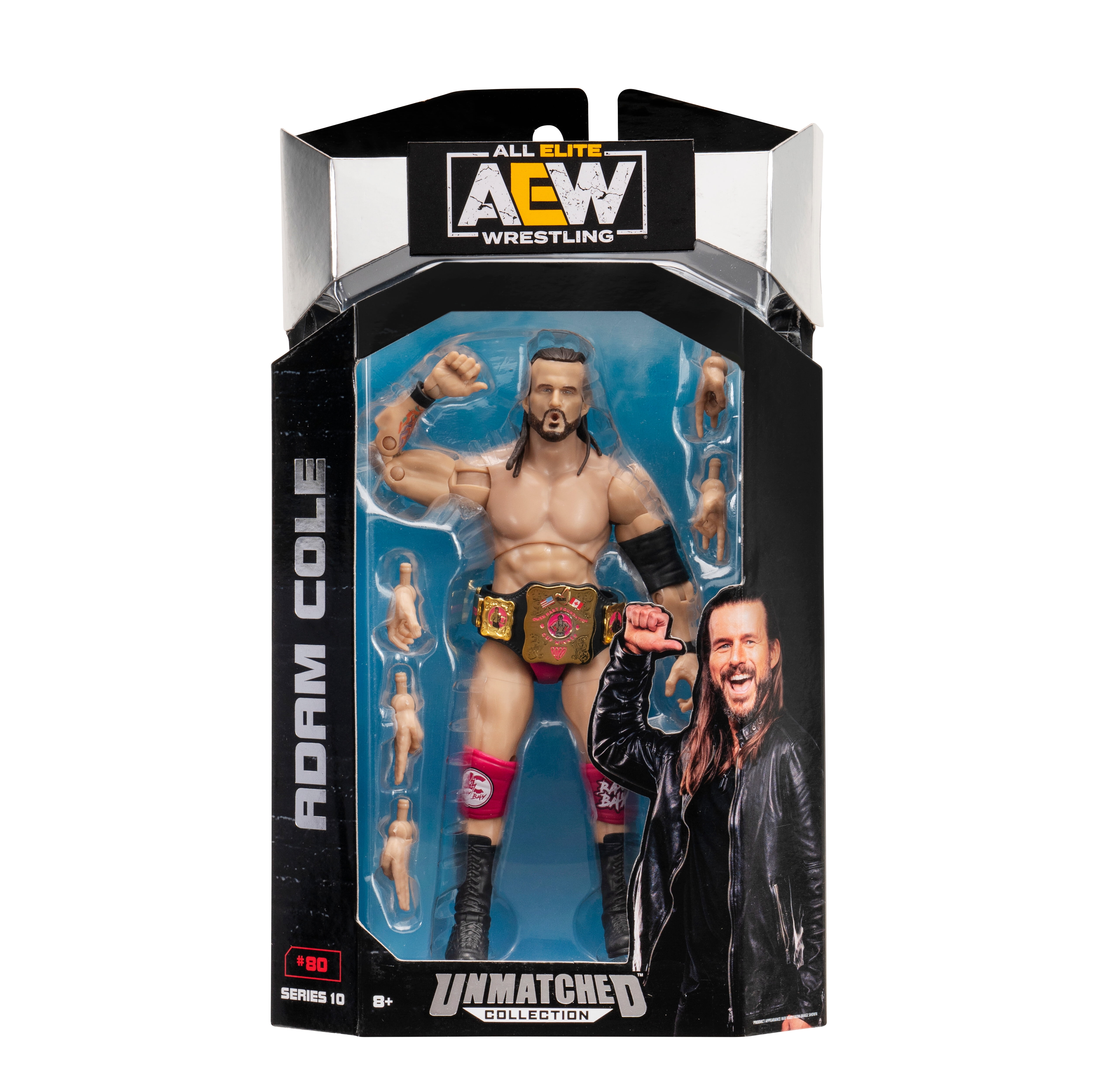 AEW Unmatched Adam Cole - 6 inch Figure with Title Belt and Five Alternate Hands - Walmart.com