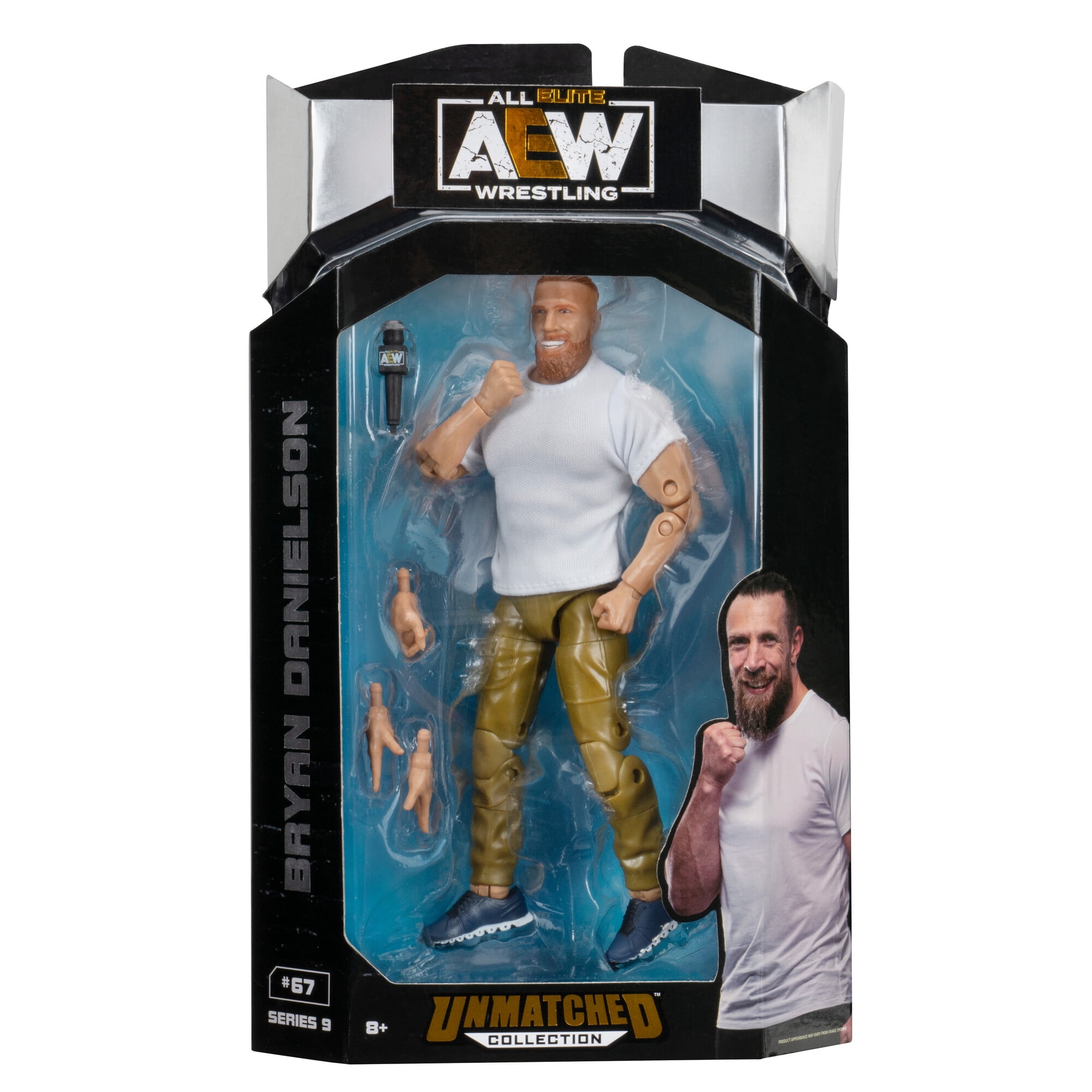 AEW Unmatched Bryan Danielson - 6 inch Figure with White T-Shirt, Three Alternate Hands, and ...
