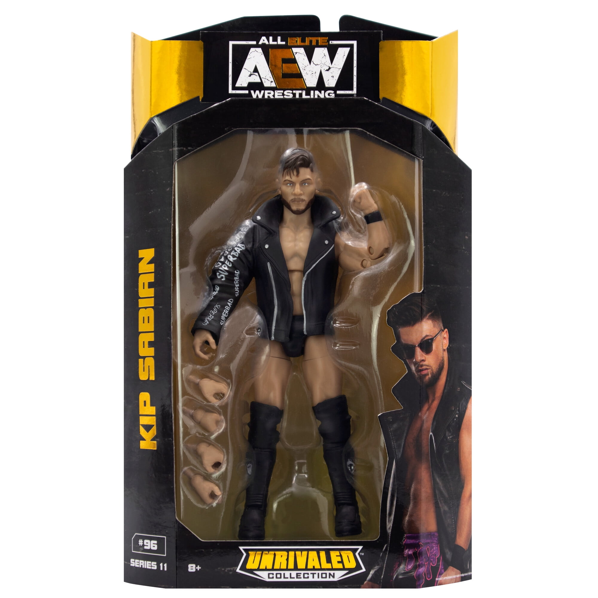 AEW Unrivaled Kip Sabian - 6 inch Figure with Alternate Fist and C ...