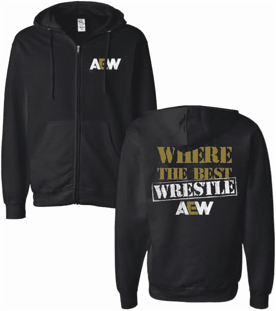 AEW - Where The Best Wrestle Zip Hoodie (Double-Sided) (S) - Walmart.com