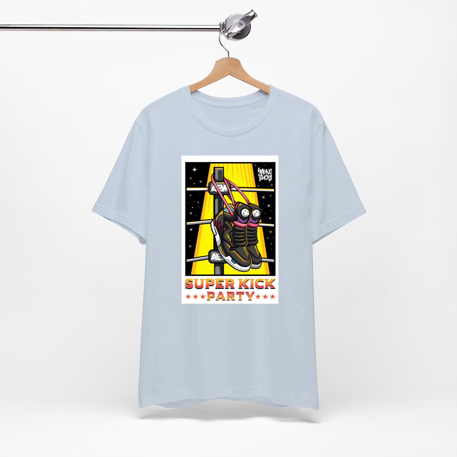 AEW X Anderson Bluu Collaboration Super Kick Party Poster T-shirt ...