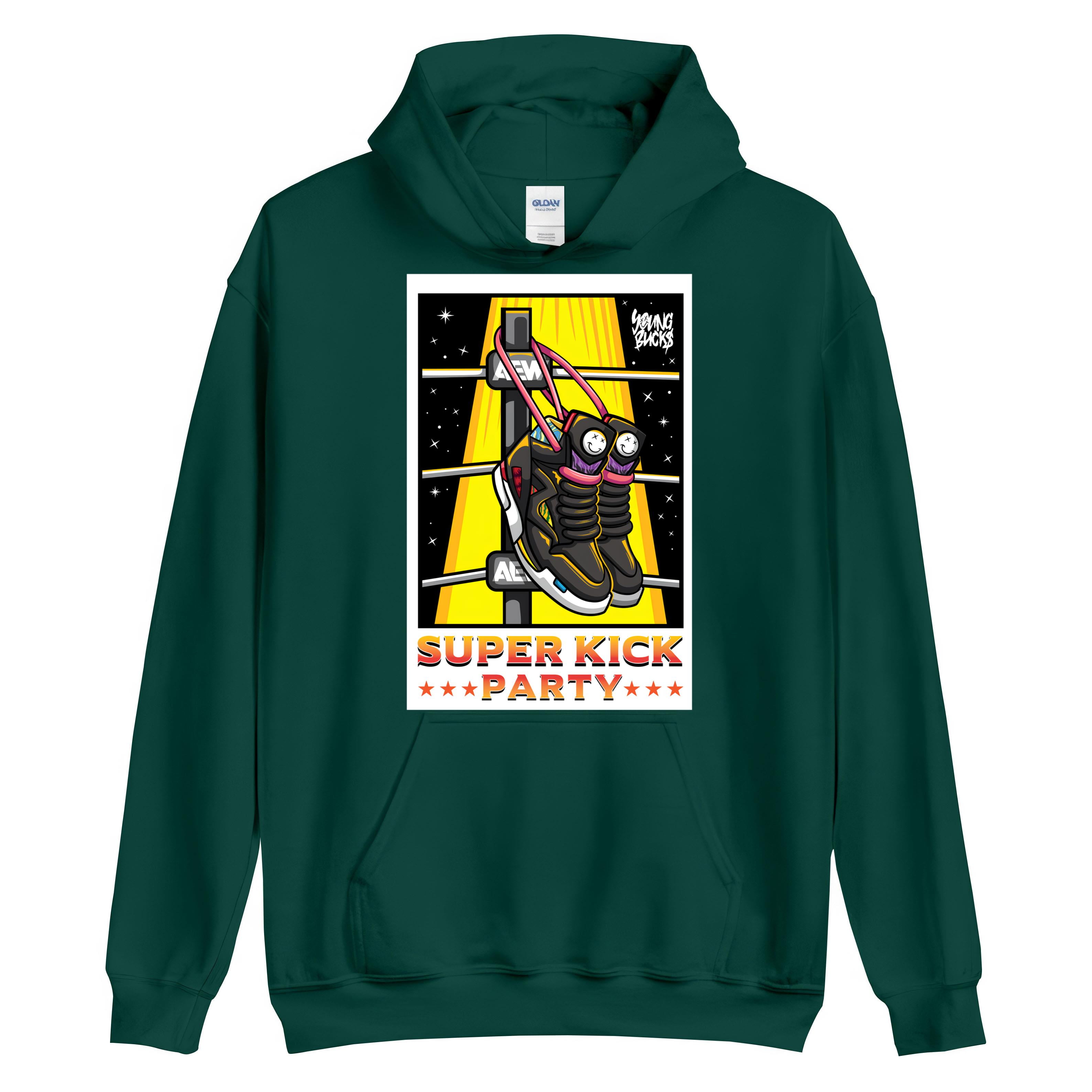 AEW X Anderson Bluu Collaboration Super Kick Party Poster T-shirt ...