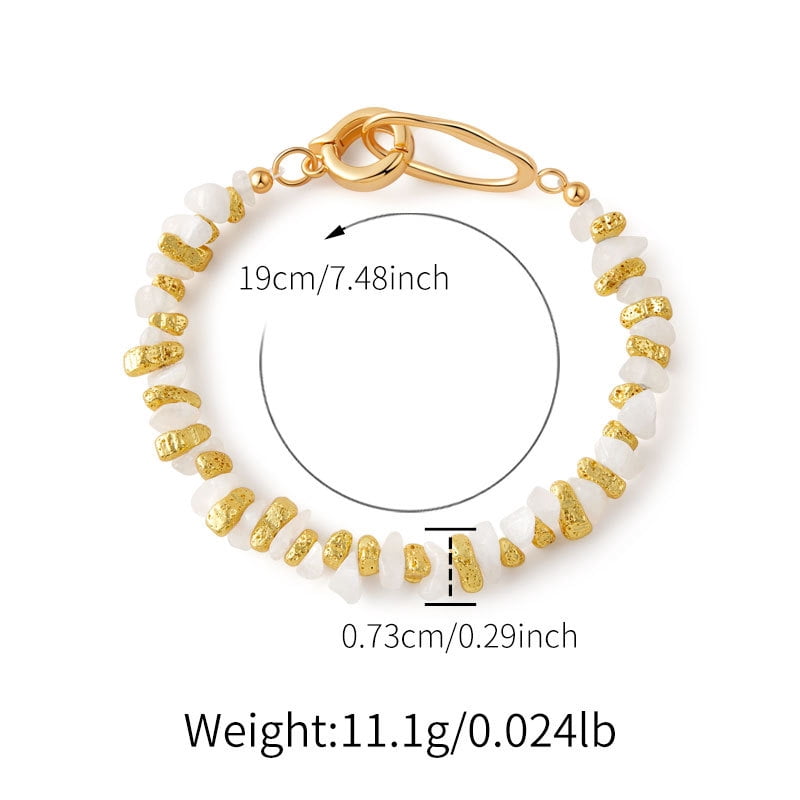 AEXTO Colorful Irregular Beaded Necklace for Women Trendy Statement ...