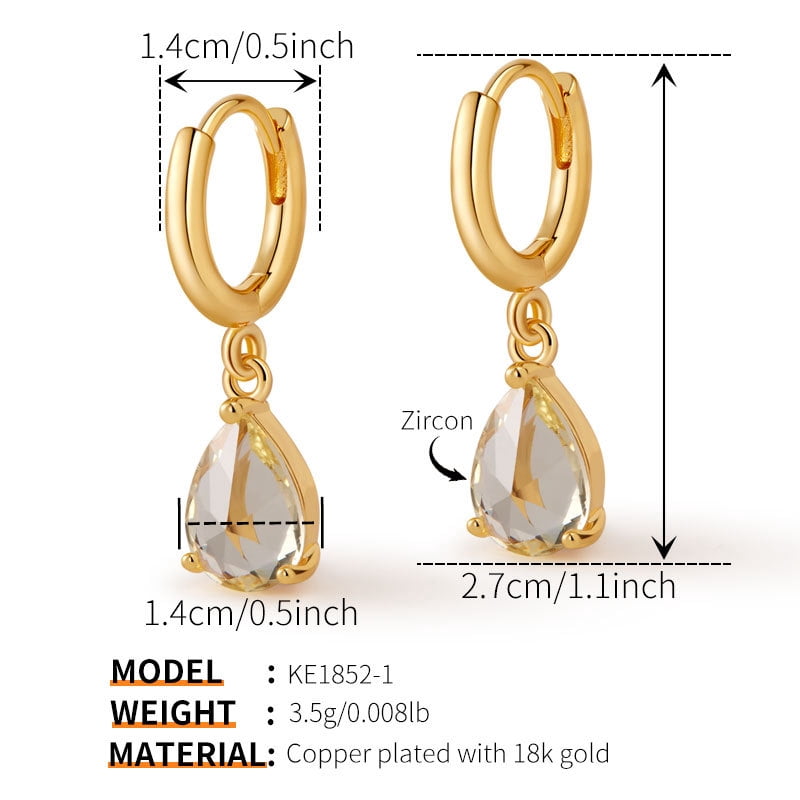 AEXTO Gold Mini Dangle Huggie Earrings for Women, Dainty 14K Gold ...