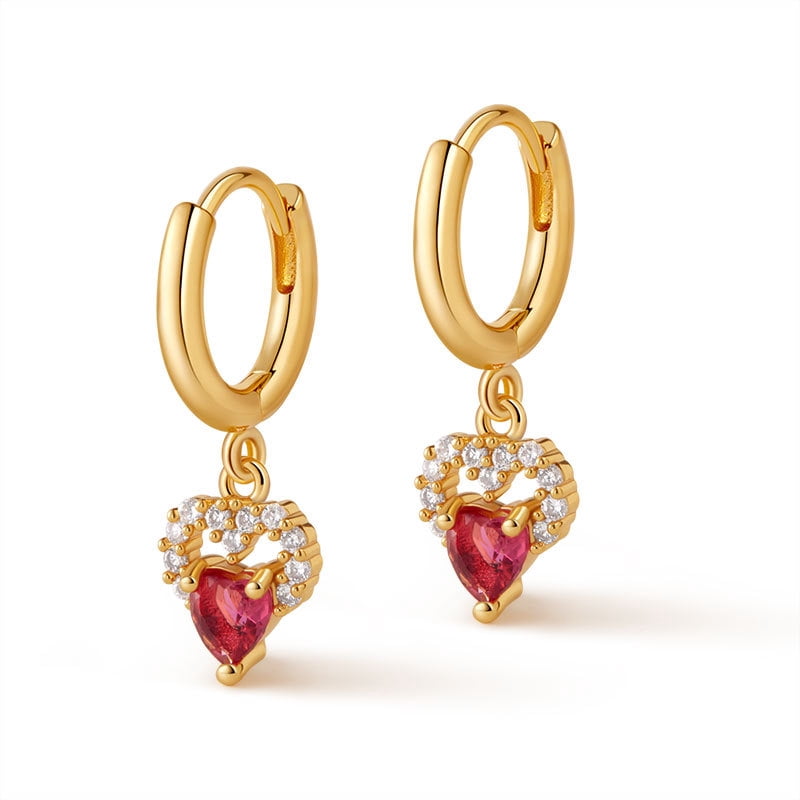 AEXTO Gold Silver Small Hoop Dangle Earrings for Women, Trendy Dainty ...