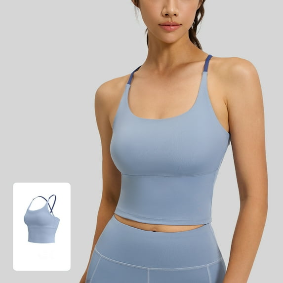 AEXTO Women'S Light Purple Sports Bra - Breathable & Comfortable Yoga ...