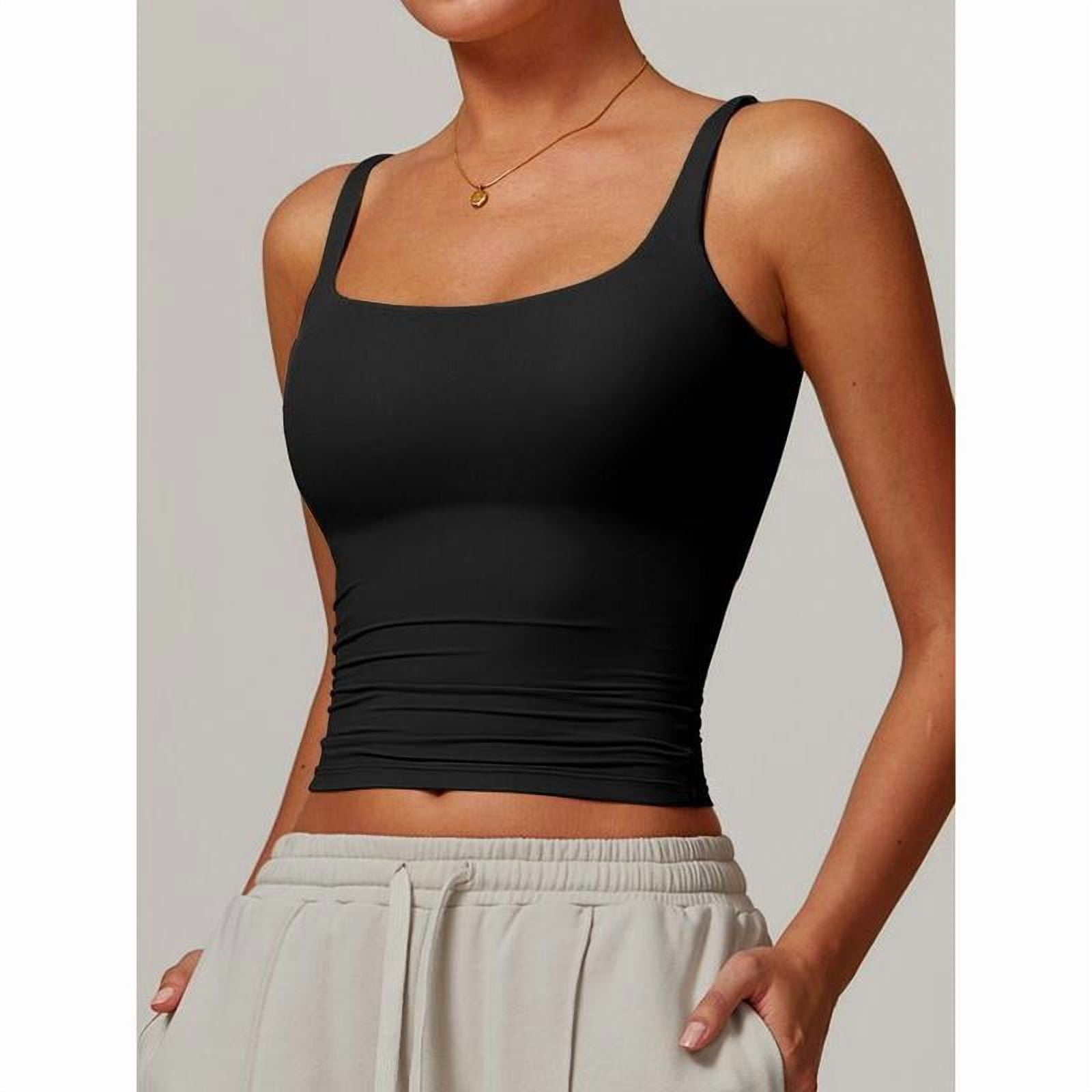 AEXTO Women's Solid Color Sports Vest, Comfortable Breathable ...