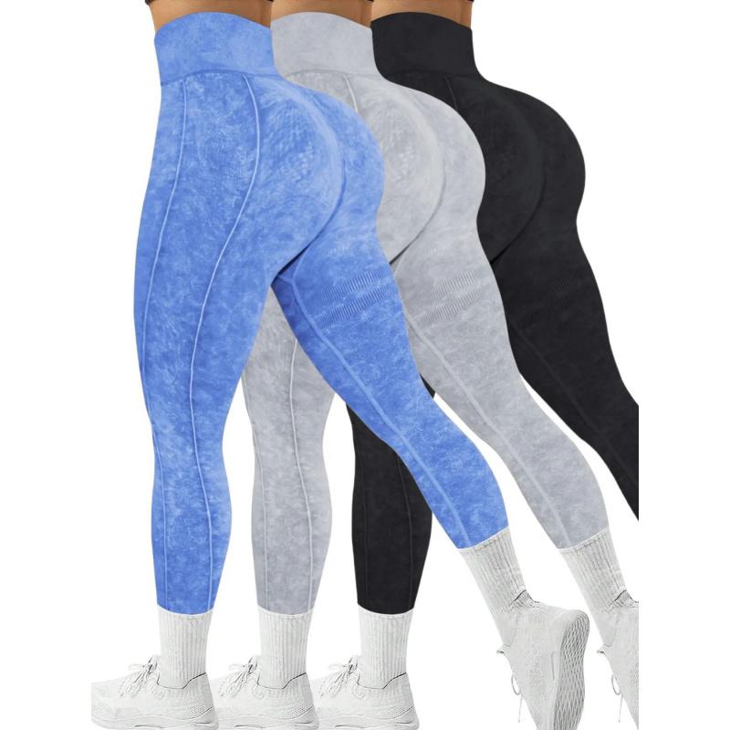AEXTO Women's Solid High Waist Sports Tummy Control Leggings, High ...