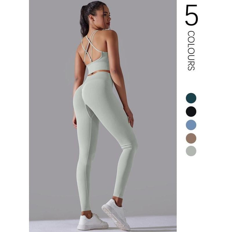 AEXTO Women's Sports Bra & High Waist Leggings Tracksuit Set ...