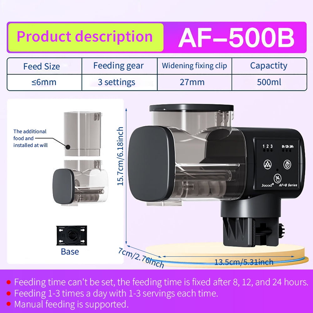 AF 500B 500ml Jebao Aquarium Fish Tank Feeder Goldfish Smart Timing ...