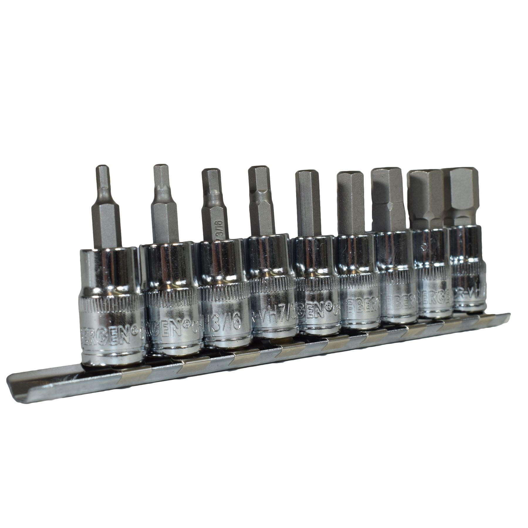 AF Imperial SAE Allen Allan Hex Key Bit Sockets 3/8" Drive 1/8" - 1/2" 9pc Set - Walmart.com