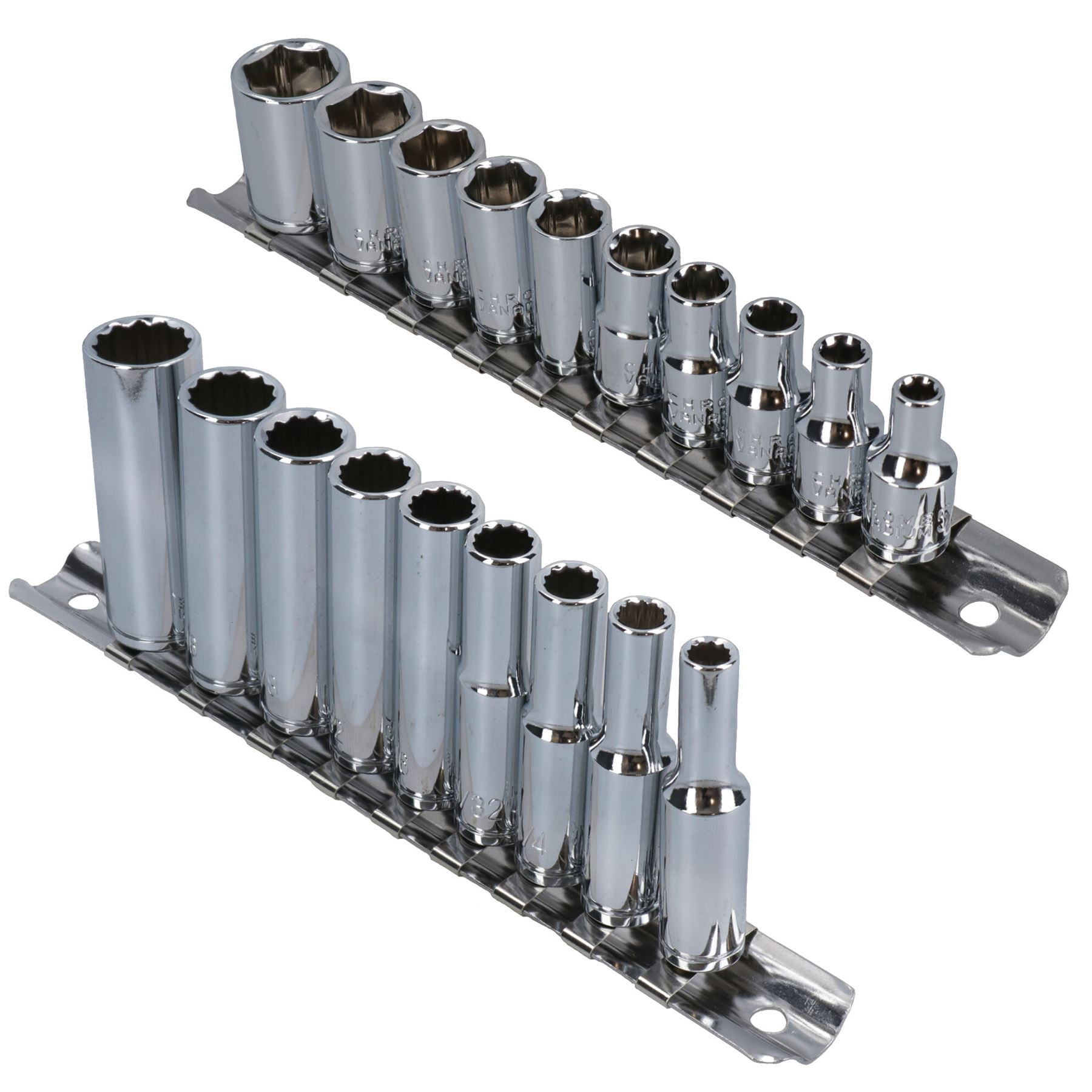 AF Sockets 1/4" Drive Shallow & Deep Imperial SAE 19pc - Walmart.com