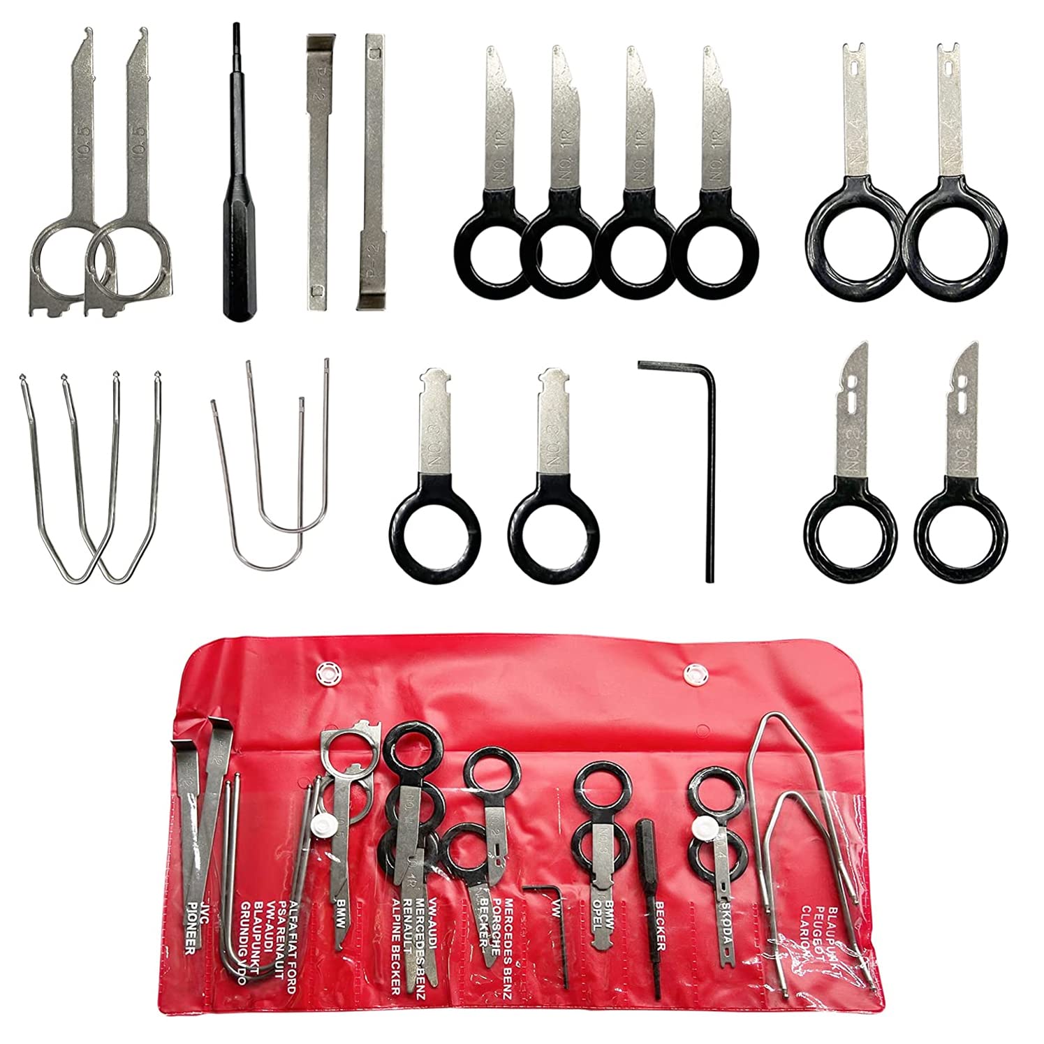 AFA Tooling Radio Removal Tool Kit | Works for Ford, Audi. VW, Mercedes ...