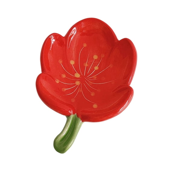 AFACUHX 1PC Hand Painted Flower Shaped Ceramic Soap Dish Porcelain Soap ...