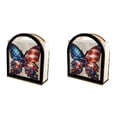 AFACUHX 2PC 250Th Anniversary 4Th of July Wood Paper Rack with Easy ...