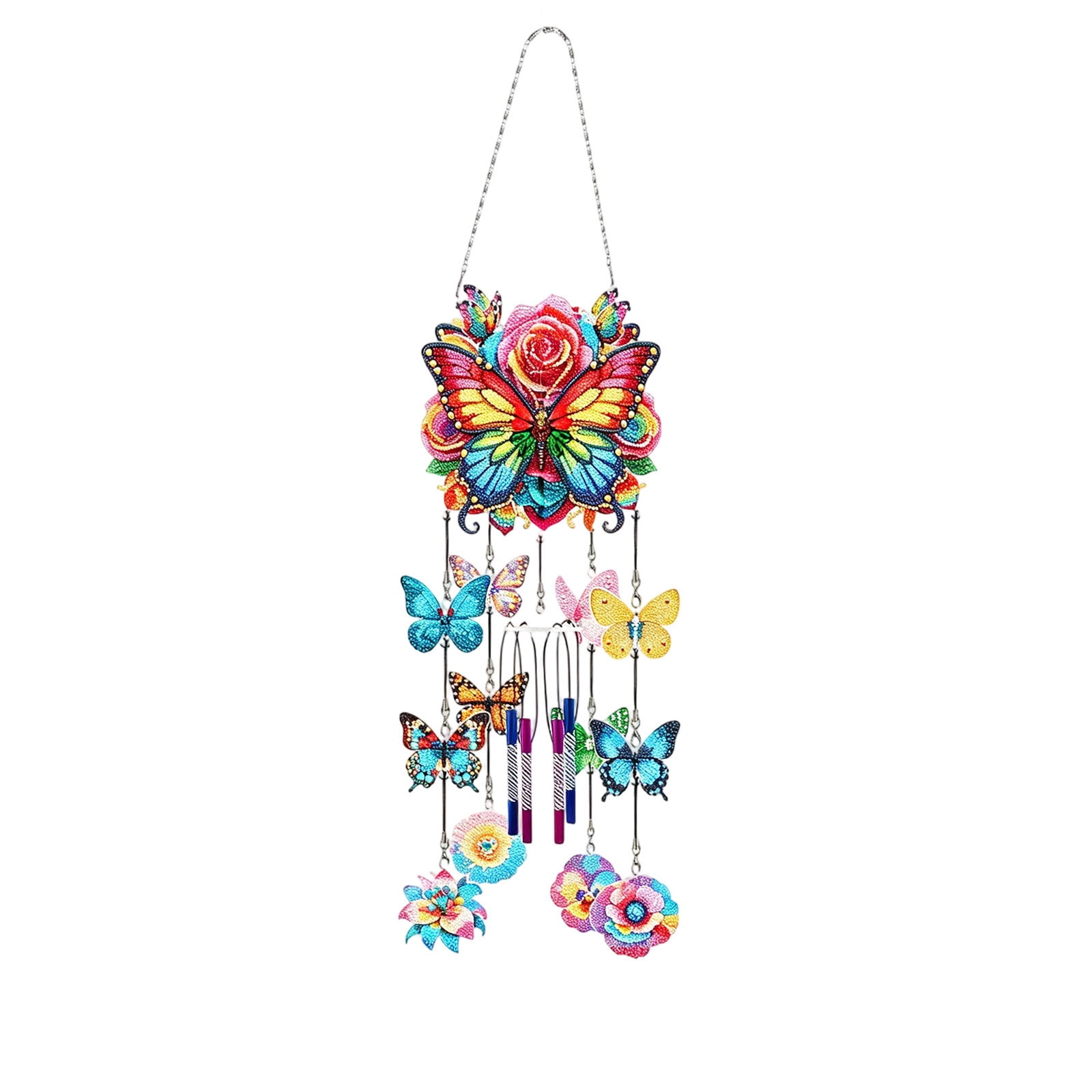 AFACUHX 2PC Art Painting Wind Chimes Durable Rhinestone Suncatcher Art ...