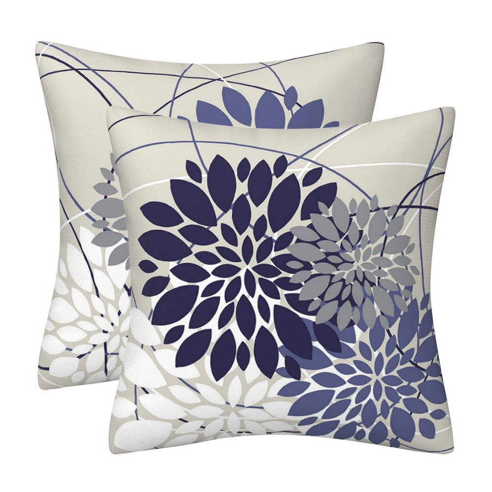 AFACUHX 2PC Elegant Colored Throw Pillow Cover 18x18Inch Double-Sided ...