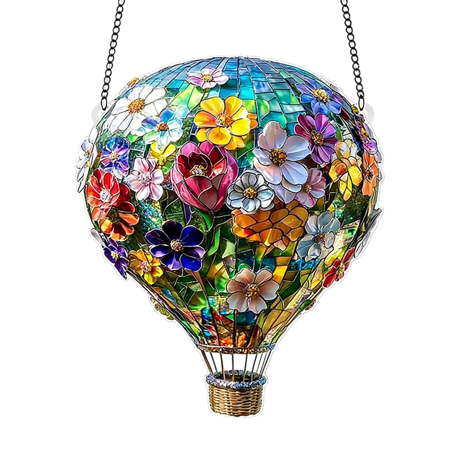 AFACUHX 2PC Hot Air Balloon Solar Light with Flickering Flame ...