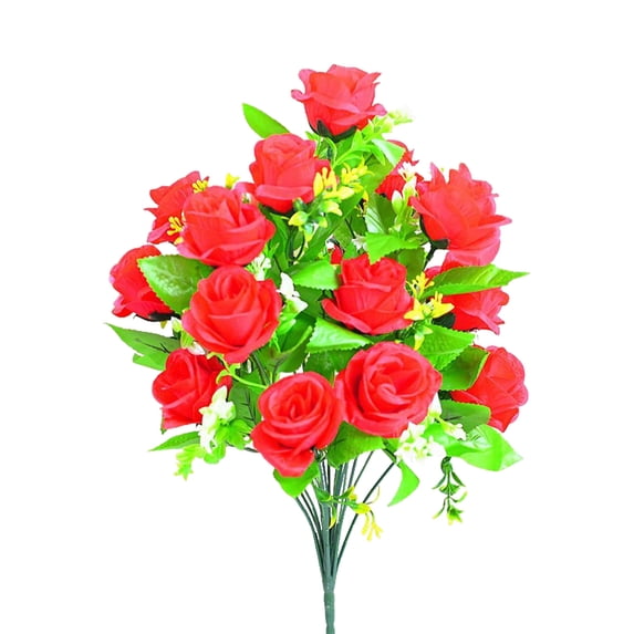 AFACUHX 3PC Artificial Realistic Flowers for Cemetery Graves Durable ...